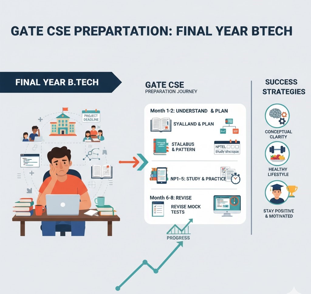 How Should I Prepare for GATE CSE If I Start in the Final Year of B.Tech?